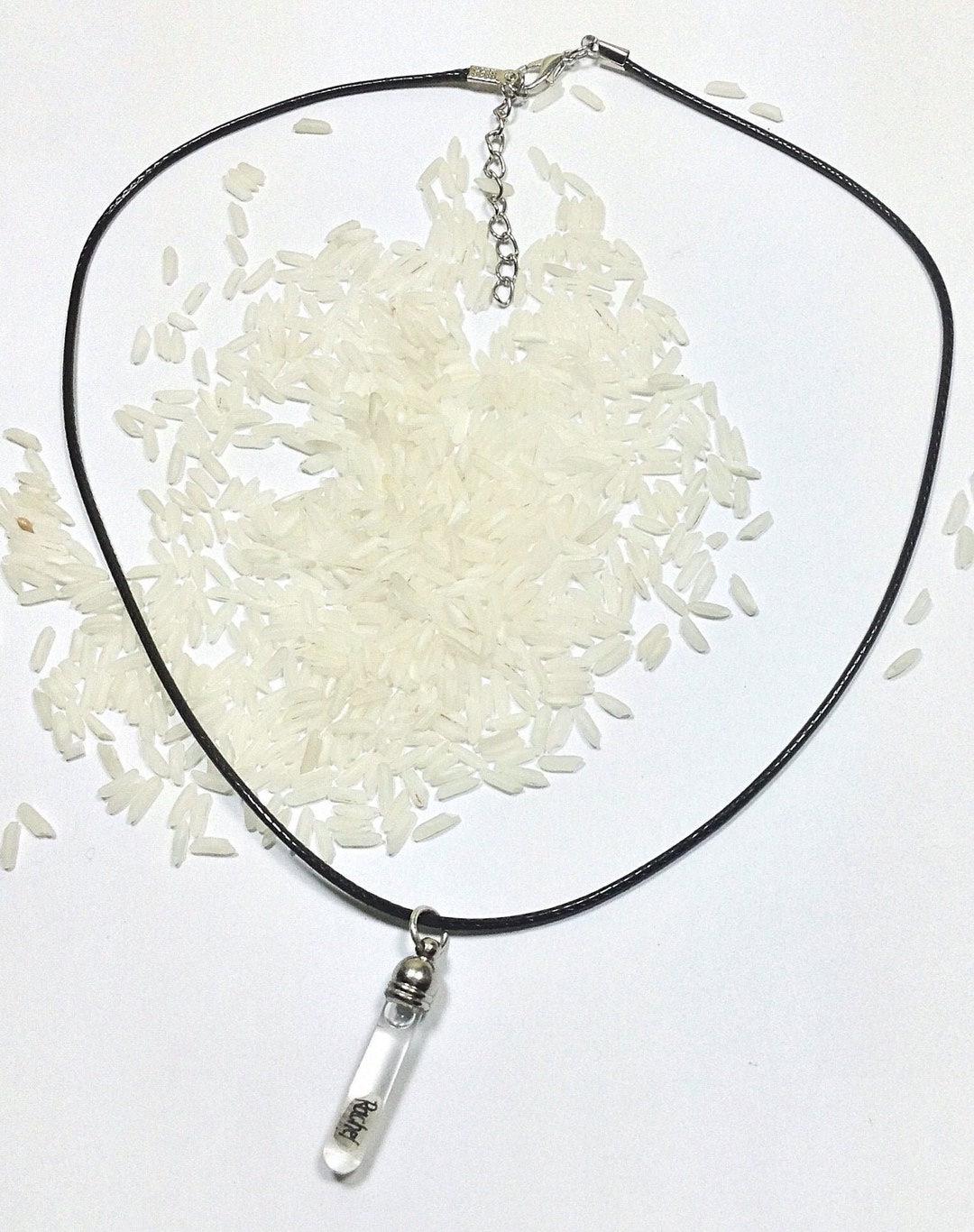 Rice Grain Necklace Name on Rice, Personalized Necklace - Etsy