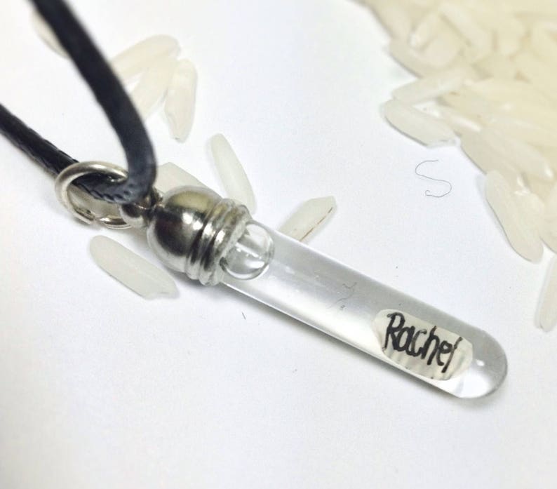 Rice Grain Chain Name on Rice personalized Chain - Etsy UK