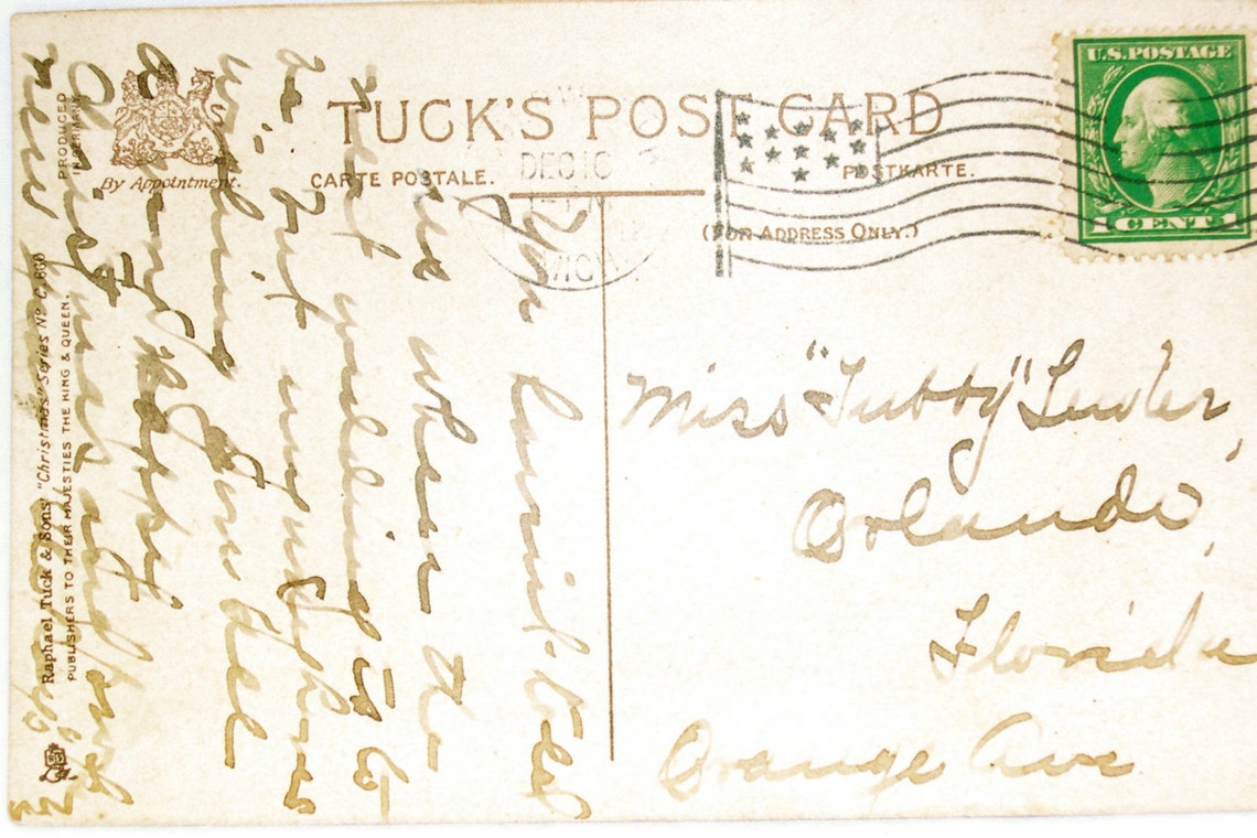 Antique Christmas Raphael Tuck & Sons Postcard Vintage - Etsy España