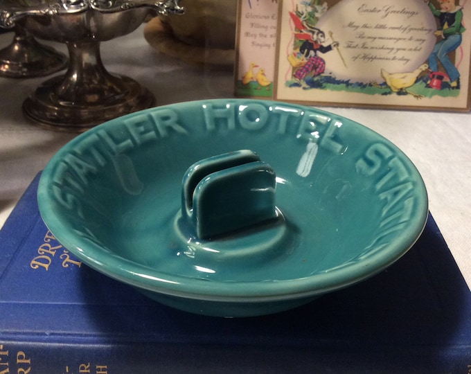 Statler Hotel Ashtray, Ceramic Ashtray, Hotel Souvenir, Advertising ...
