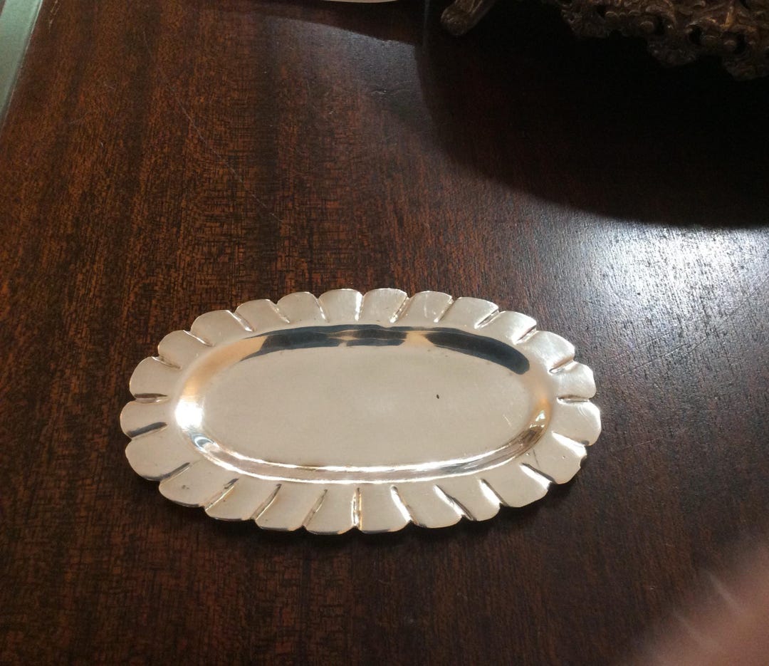 Vintage Sterling Silver Coin Tray: Fluted Jewelry Holder, Mexico - Etsy
