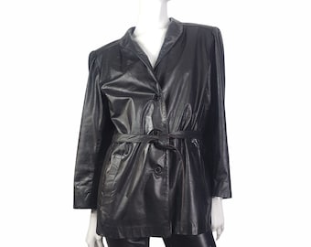 Avanti Leather Coat - Etsy