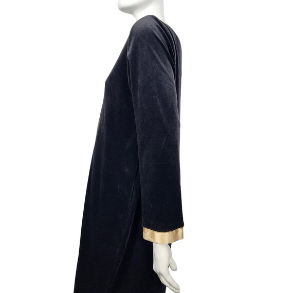 Vintage Raza New York Black Velour Zipper Robe Velour… - Gem
