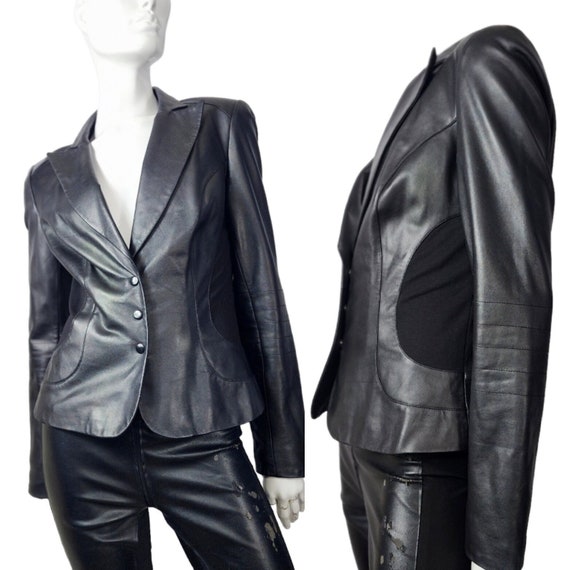 cache vintage leather jacket - Gem