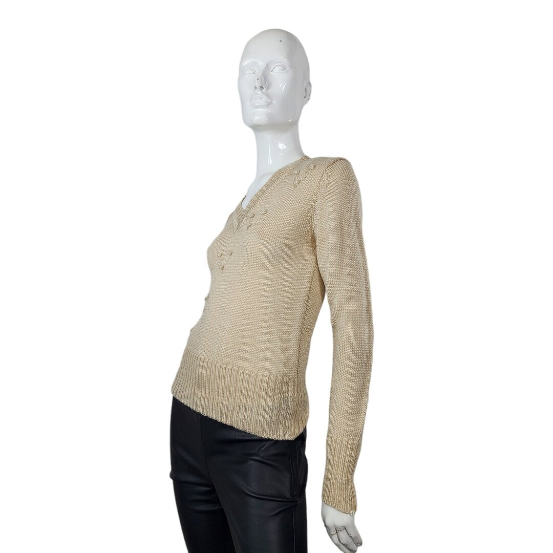 Vintage OLIVER Tan Knit Top - Etsy