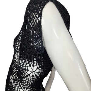 Vintage Y2K Black Crochet Top Small - Etsy