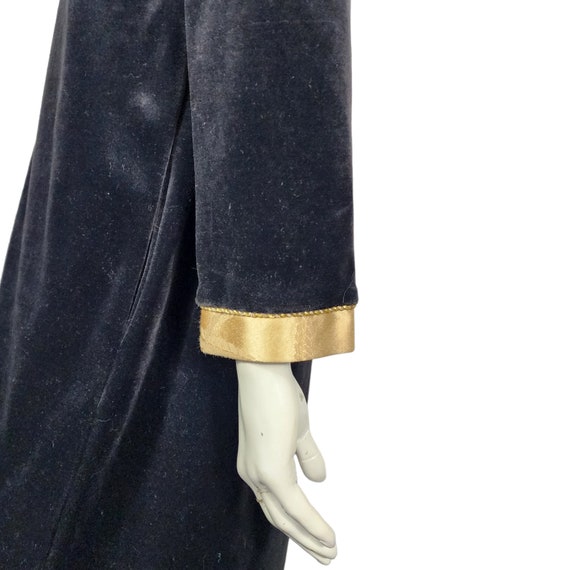 Vintage Raza New York Black Velour Zipper Robe Velour… - Gem
