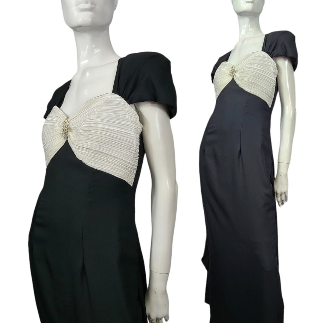 Vintage Long Evening Dress With Train Xs/small - Etsy