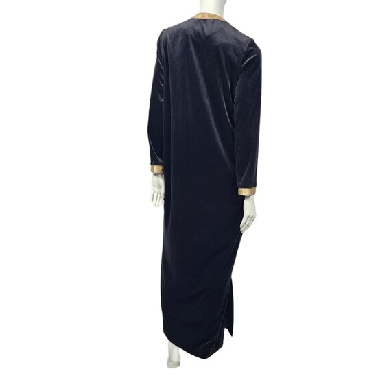 Vintage Raza New York Black Velour Zipper Robe Velour… - Gem