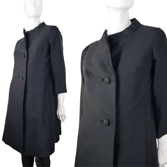 Vintage Florence Ho Black Light Coat M/L - Etsy