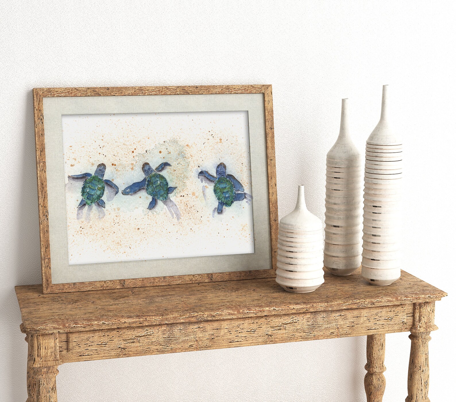 Baby Sea Turtles Watercolor Print Kids Room Turtle Art | Etsy