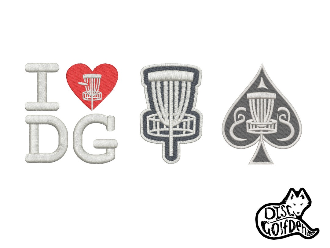 3 Disc Golf Embroidery DST Files - Digital Download - Etsy