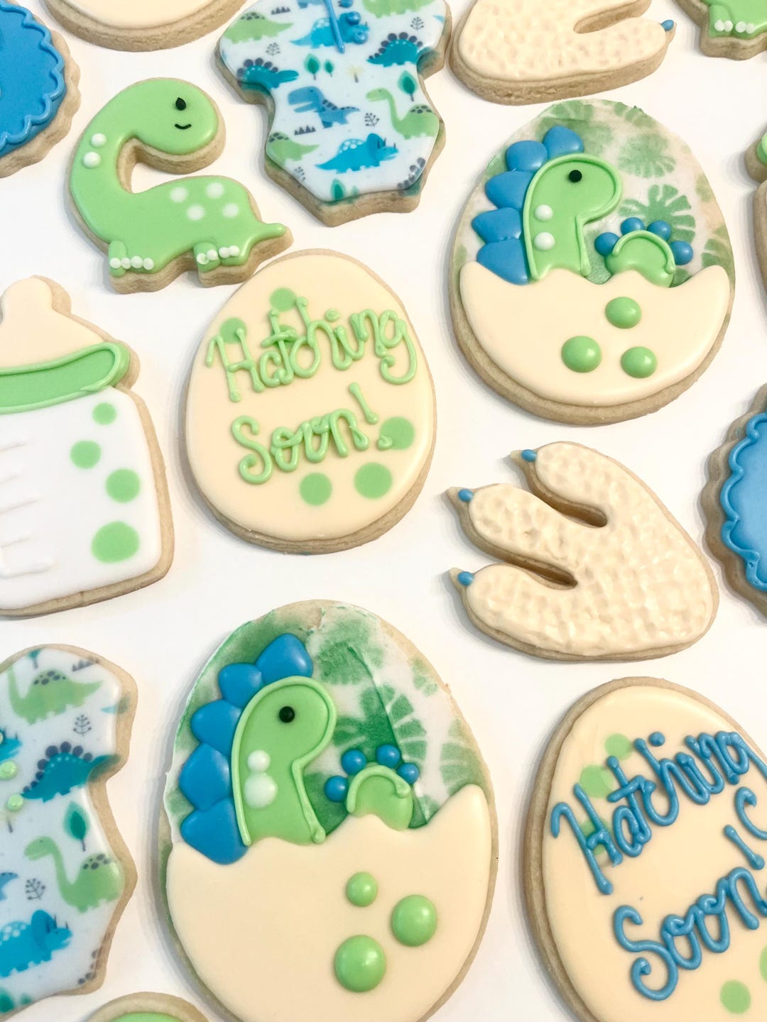 Dino Sugar Cookies One Dozen - Etsy