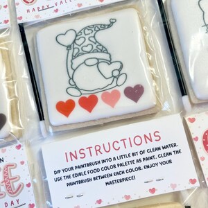 Valentines Day Paint Your Own Cookies One Dozen - Etsy