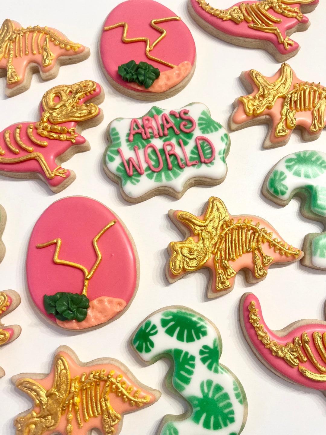 Dino Sugar Cookies One Dozen - Etsy