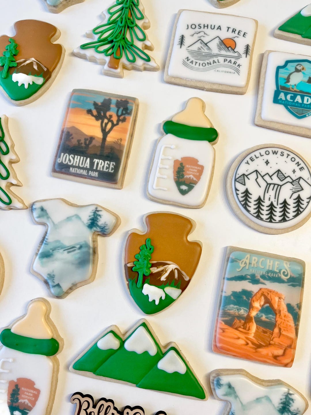 National Parks Baby Shower Sugar Cookie One Dozen - Etsy