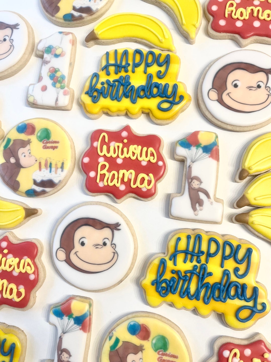 Curious George Sugar Cookie One Dozen - Etsy