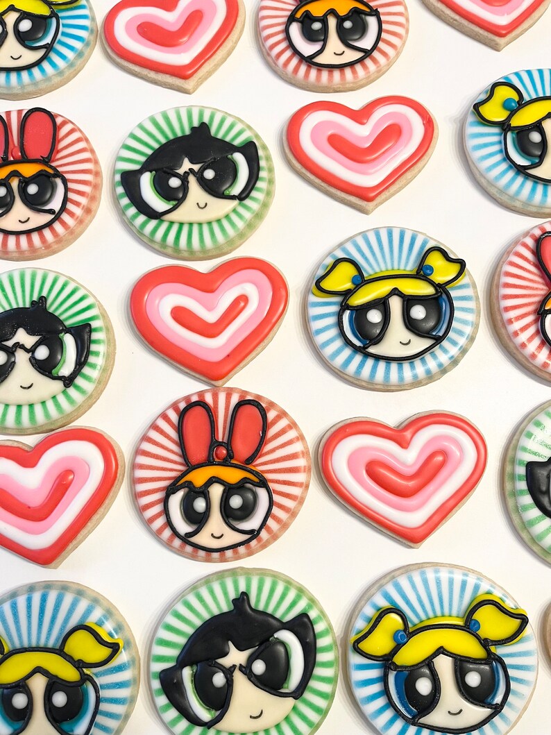 Power Puff Girls Sugar Cookies - Etsy