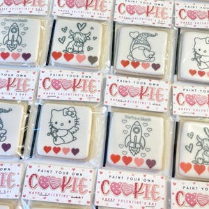 Valentines Day Paint Your Own Cookies One Dozen - Etsy