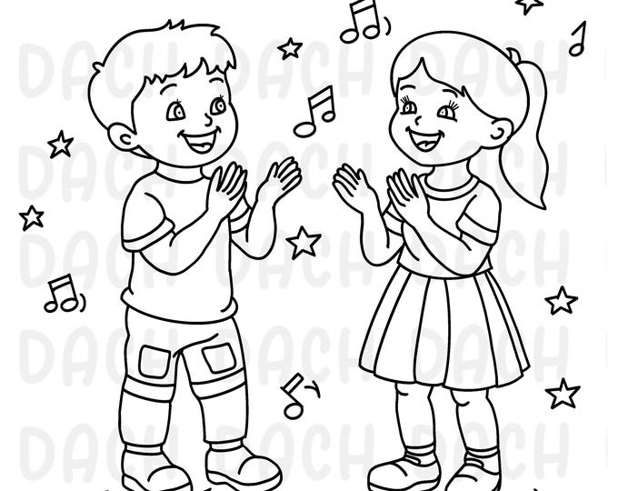 Shout With Joy Coloring Page - Etsy