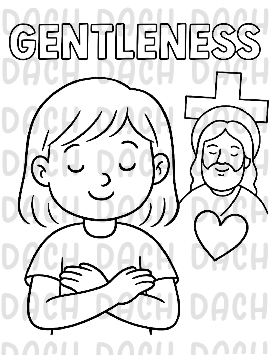 Gentleness Coloring Page - Etsy