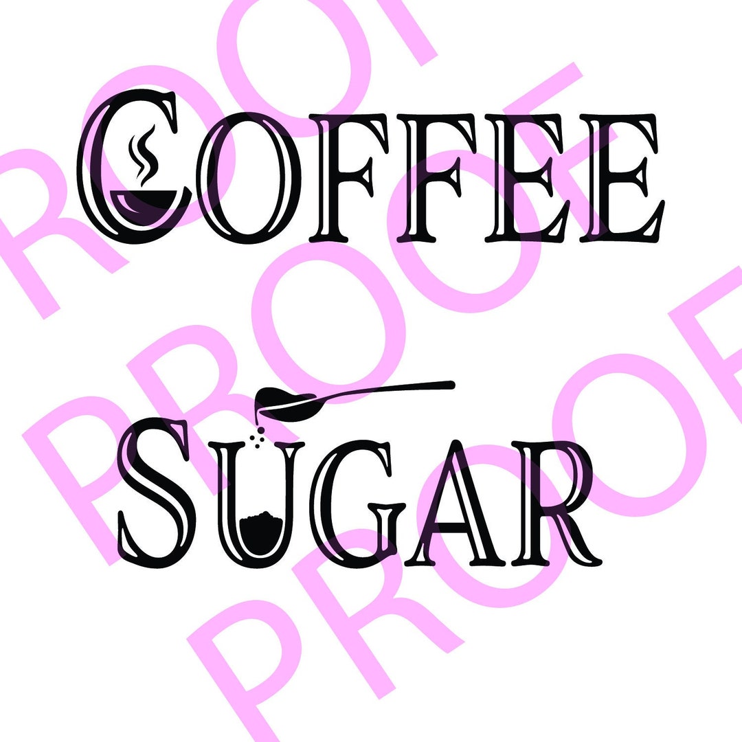 SVG Coffee and Sugar Decal/logos for Cricut Vinyl Cutting Machine, Food ...