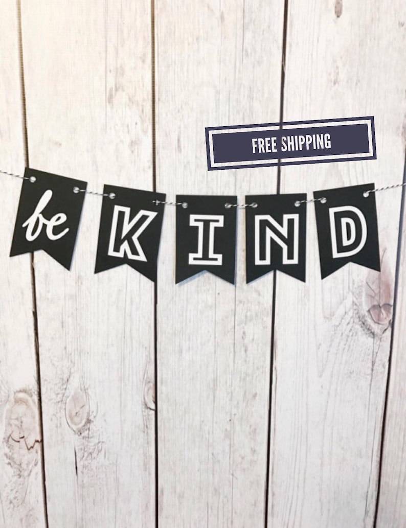 Be Kind Encouragement Banner Office Cubicle Art Classroom | Etsy