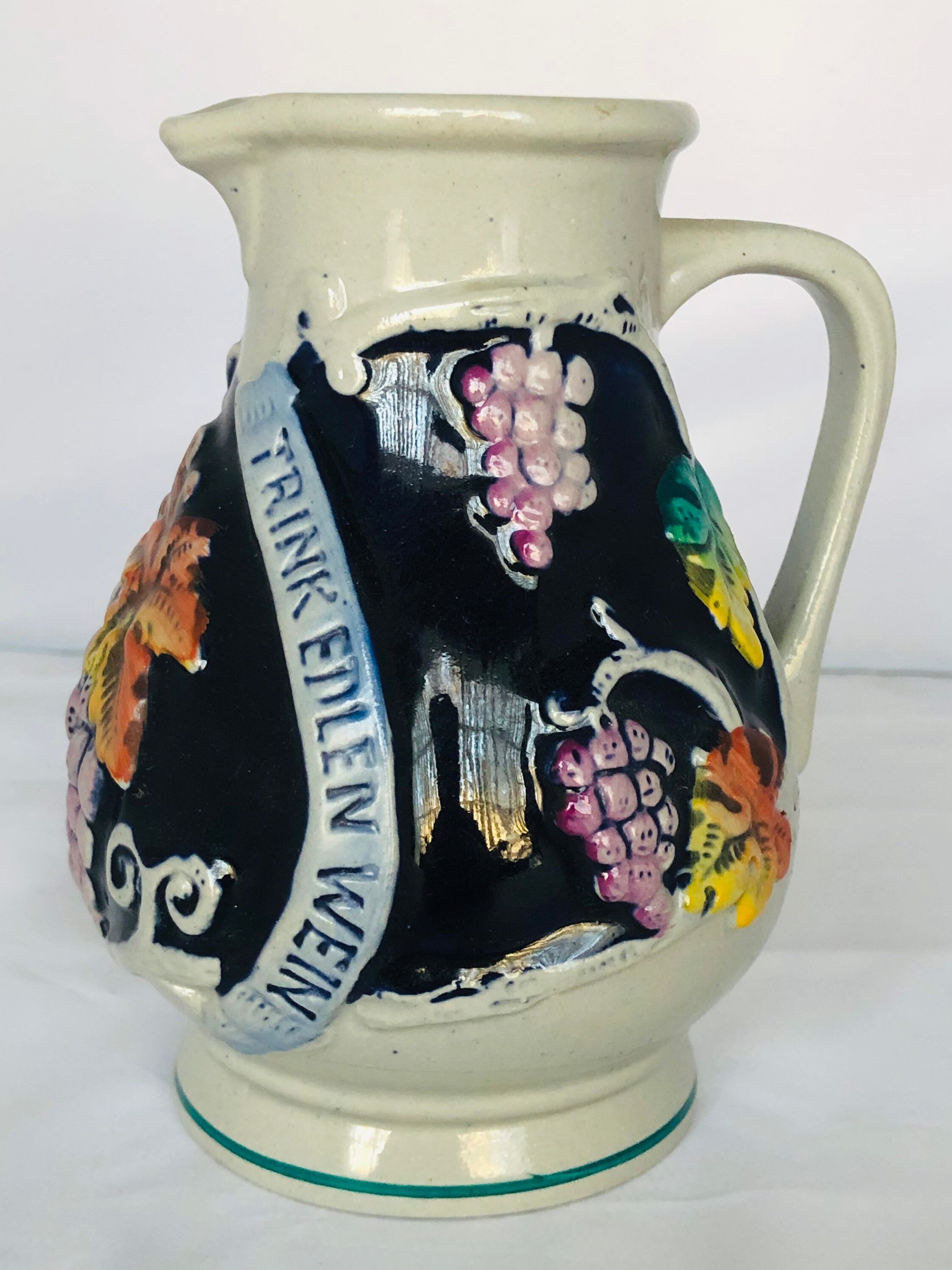 Vintage German Stoneware Wine Jug Pitcher Cobalt Blue .5 | Etsy