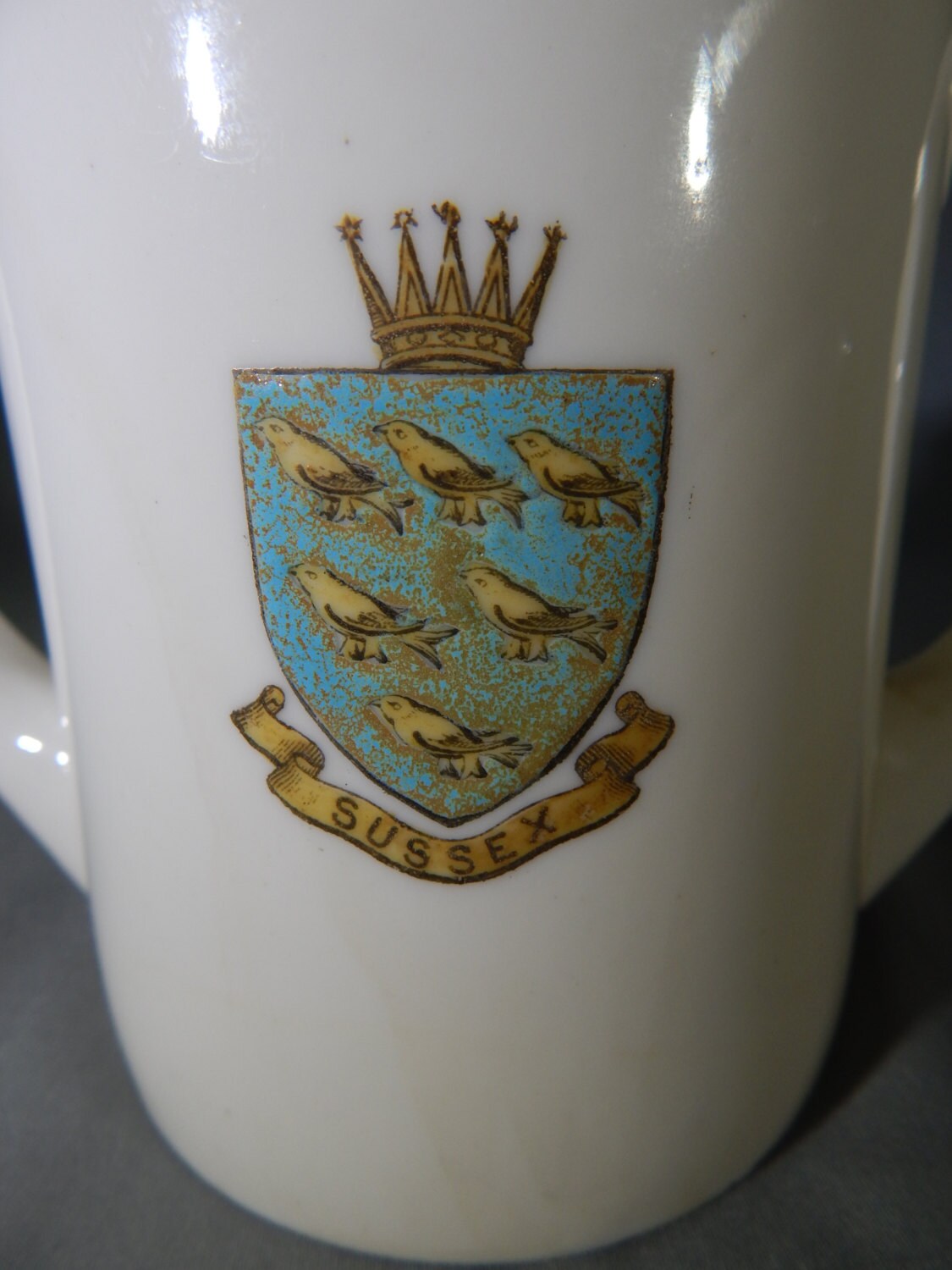 Vintage Double Handled W.H. Goss Mug Tankard Sussex - Etsy