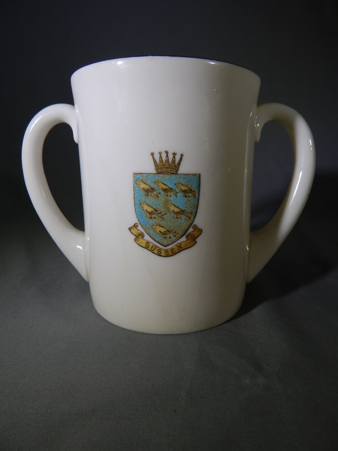 Vintage Double Handled W.H. Goss Mug Tankard Sussex - Etsy