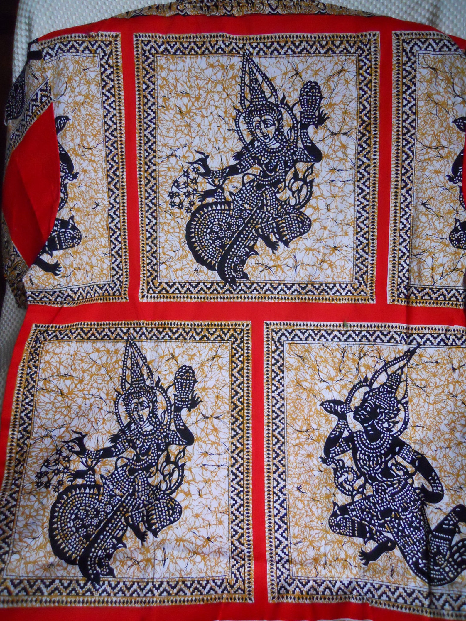 Vintage Thai Siam Cotton Batik Shirt, 1960s, Unisex, Tribal, Siamese ...