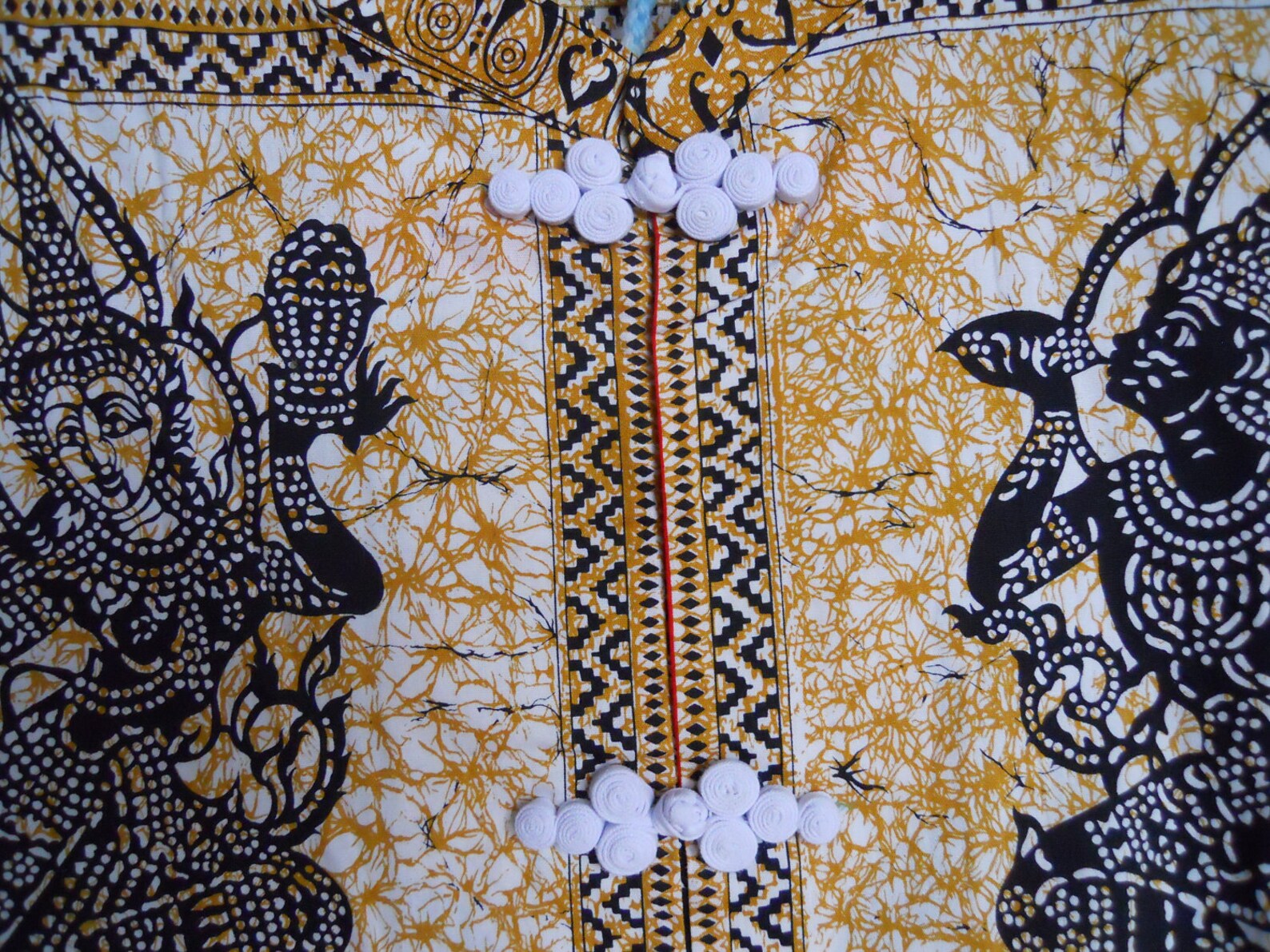 Vintage Thai Siam Cotton Batik Shirt, 1960s, Unisex, Tribal, Siamese ...