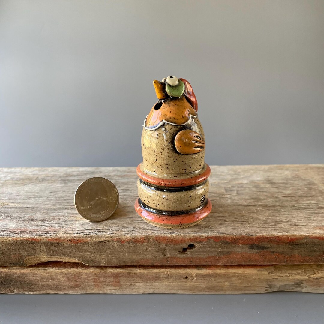 NEW Pie Birds, Funky Handmade Pottery Chicken Hen Miniature in ...