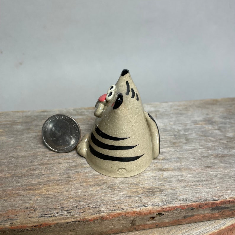 Brand New***handmade Miniature Pottery Figurine Tubby Tabby, Ceramic ...