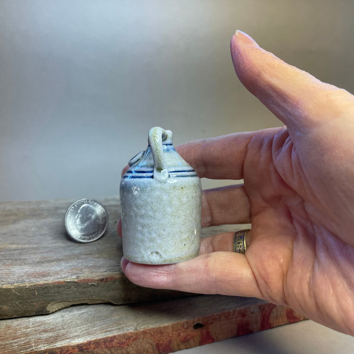 Miniature Stoneware Salt Glazed Ceramic Pottery Jug Crock in - Etsy
