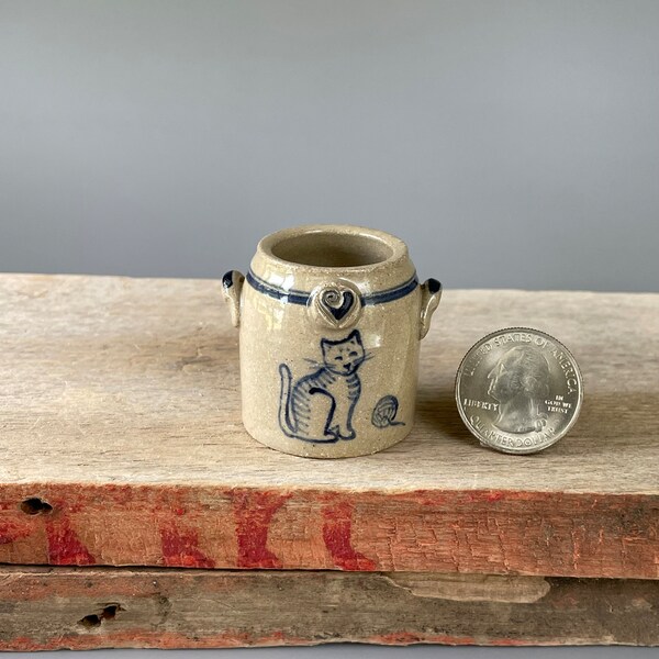 Stoneware Crock Cat - Etsy
