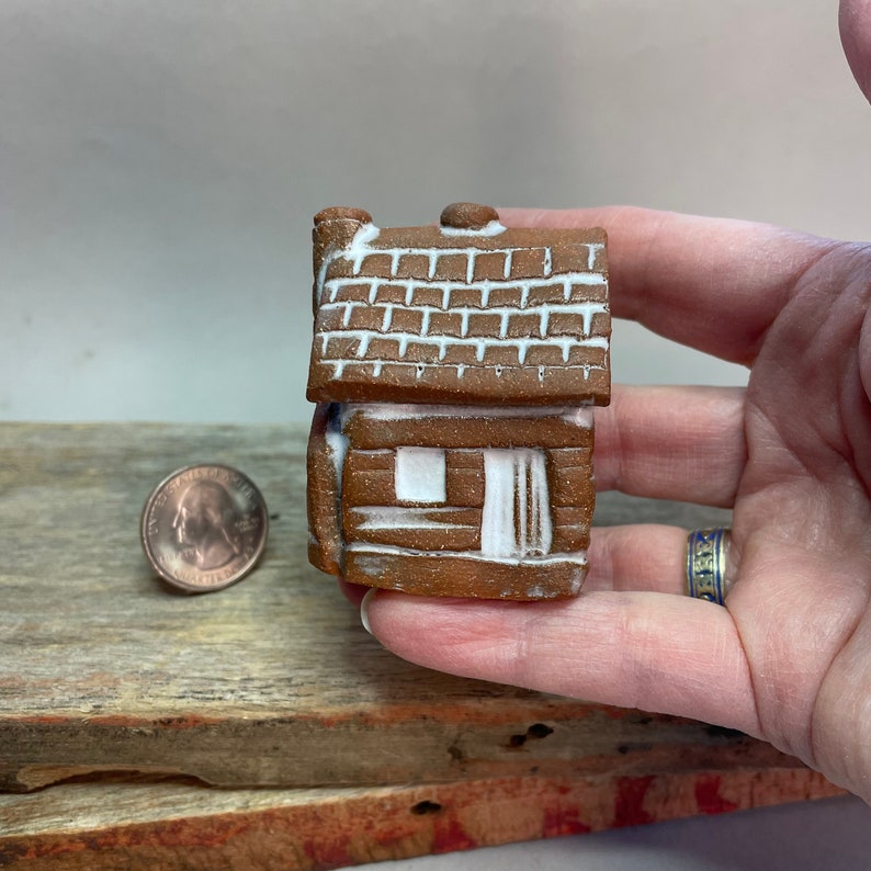 Miniature Primitive Log Cabin Bottle Jug Crock in Brooklyn - Etsy