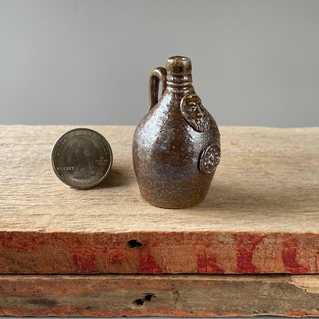 Miniature Stoneware Salt Glazed Ceramic Pottery Bellarmine Jug in the ...