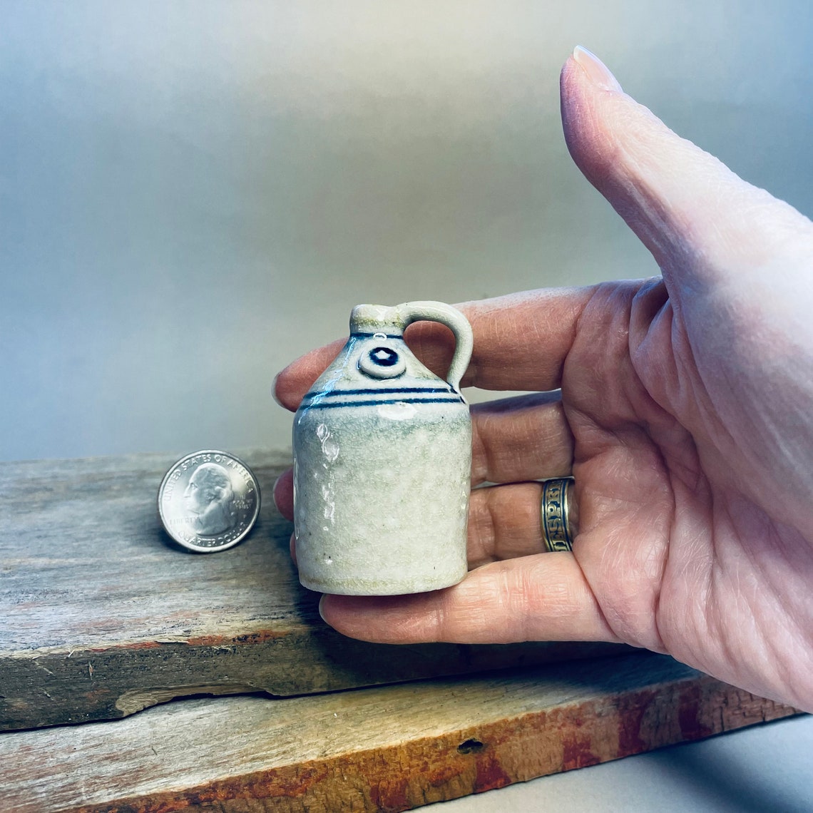 Miniature Stoneware Salt Glazed Ceramic Pottery Jug Crock in - Etsy