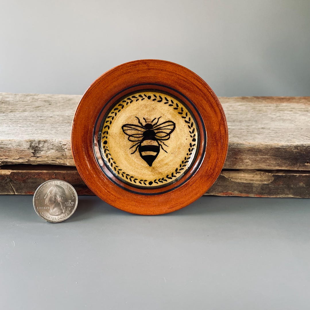 Miniature Handmade, Redware Earthenware Dish, Rustic, Cottage Chic ...