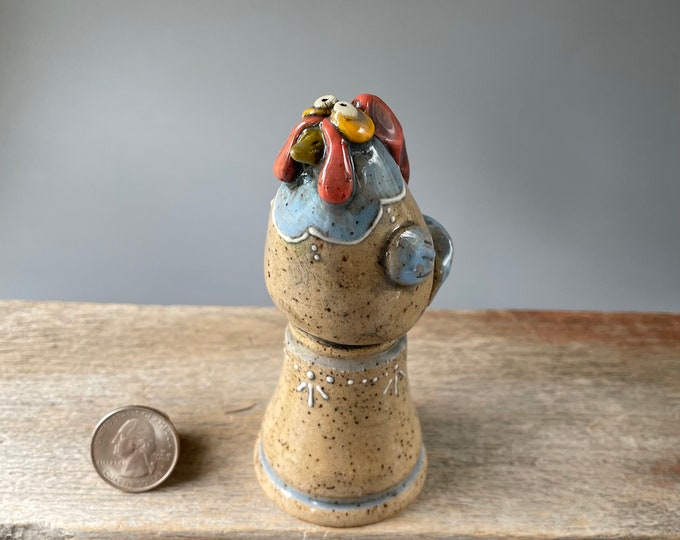 NEW Pie Birds, Funky Handmade Pottery Chicken Hen Miniature in ...