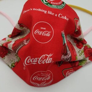 Adult Classic Coca-cola Fan Face Mask/ Face Covering With - Etsy