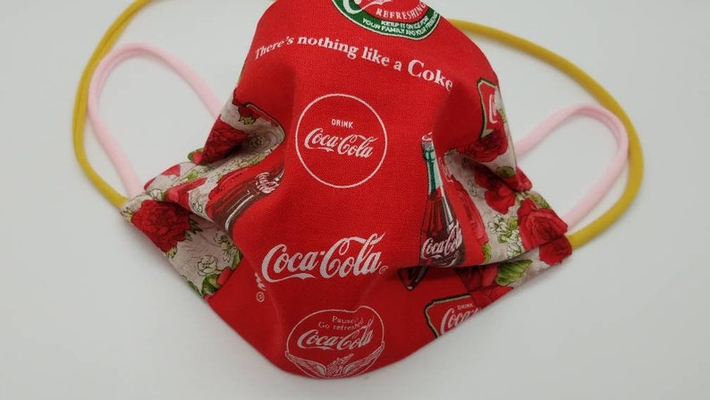 Adult Classic Coca-cola Fan Face Mask/ Face Covering With - Etsy