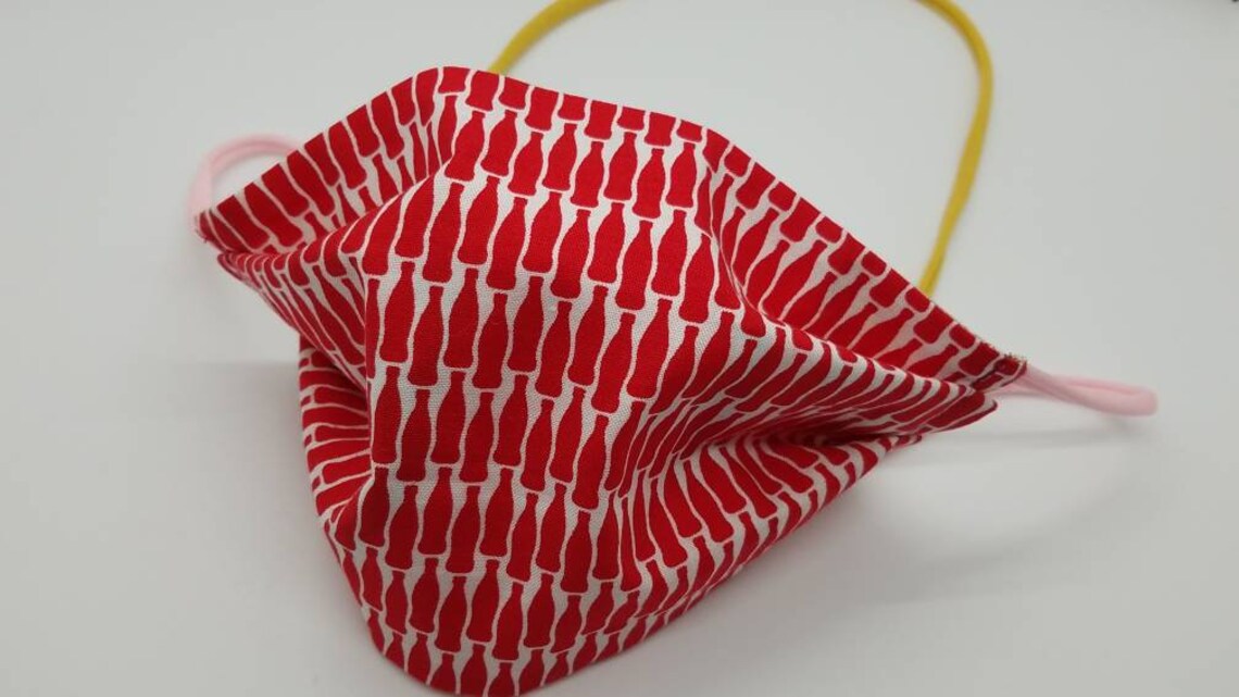 Adult Classic Coca-cola Fan Face Mask/ Face Covering With | Etsy