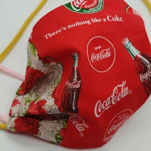 Adult Classic Coca-cola Fan Face Mask/ Face Covering With - Etsy