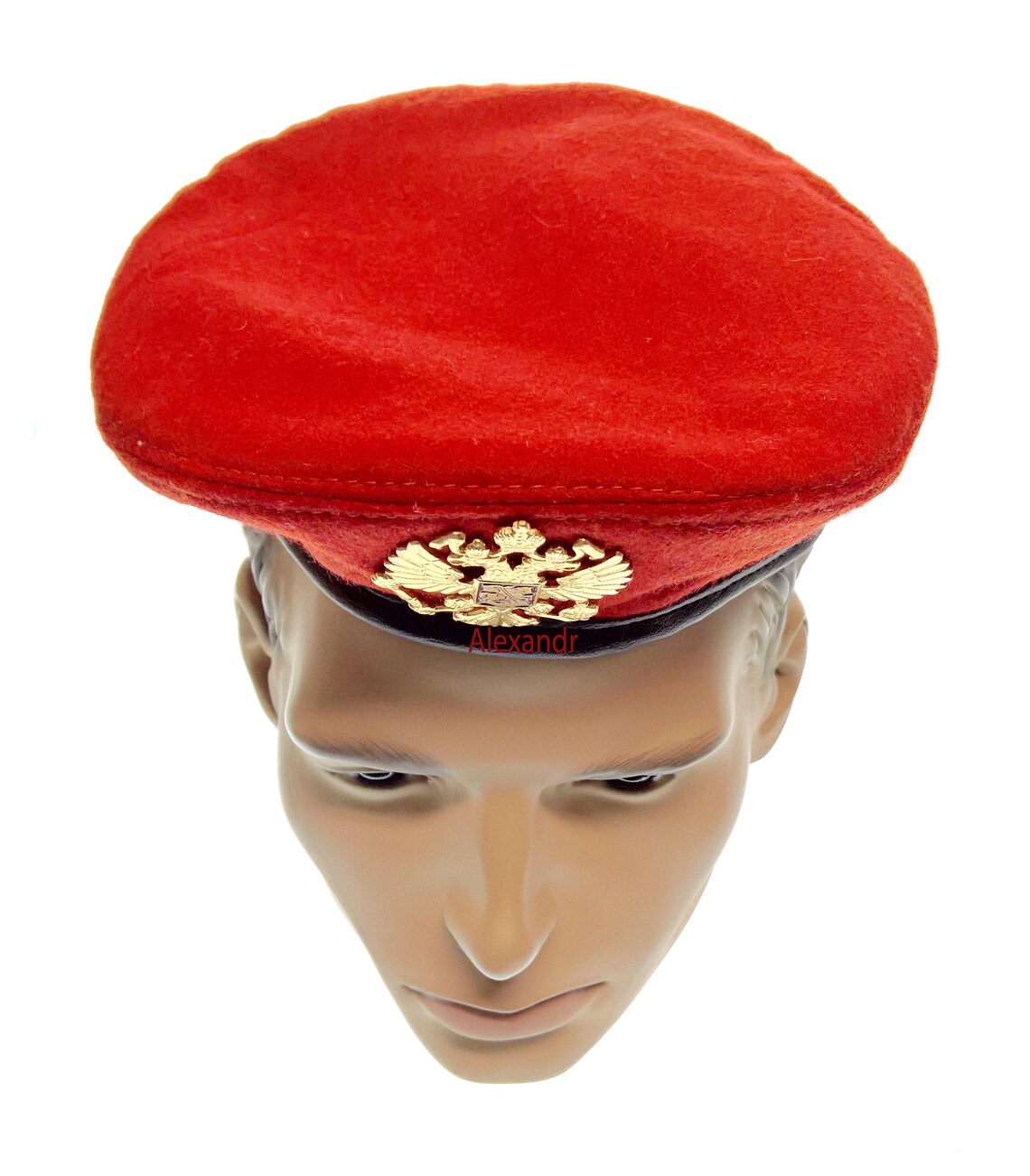 Military Beret Red Hat Russian Army Badge Cap Soldier Uniform | Etsy