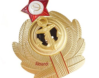 Russia Soviet Cockade Naval VMF Sailor USSR Marine badge Silver Hat ...