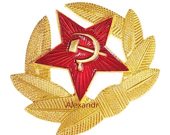 Original Military Russia Army Soviet Cockade Red Star Hammer and sickle ...
