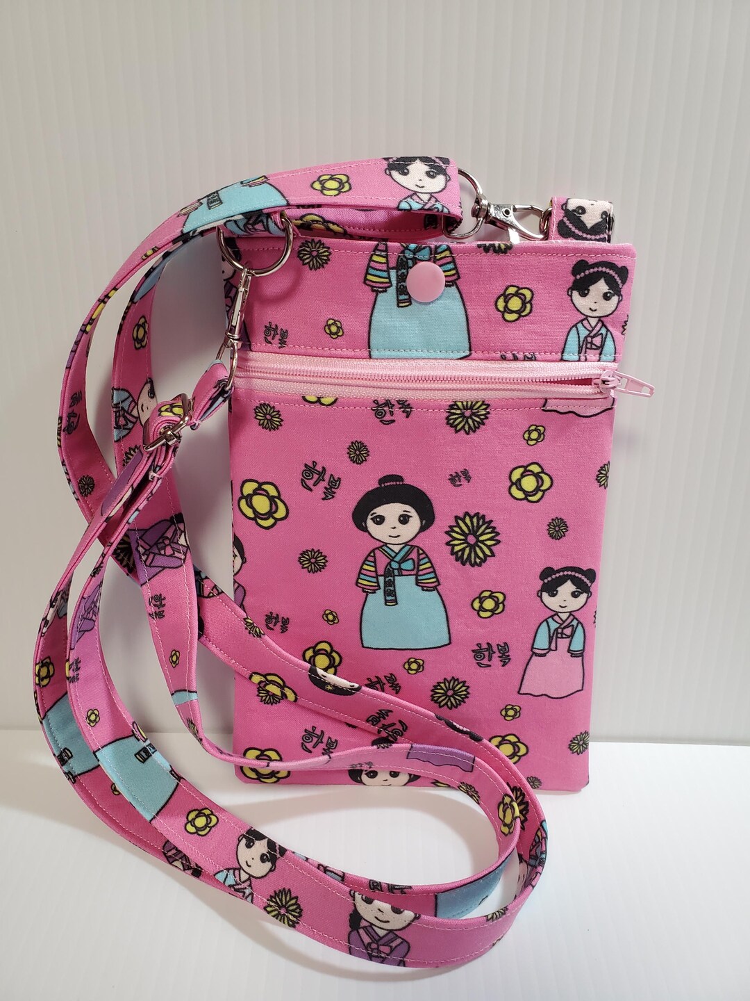 Handmade Cross-body Bag, Cell Phone, iPhone Bag, Adjustable Strap Bag ...