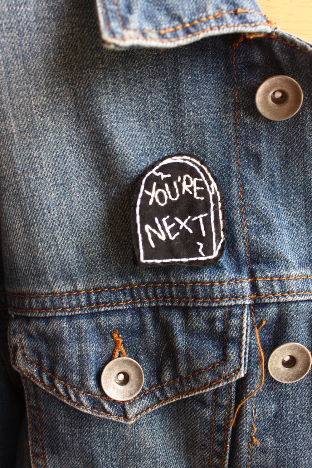 Halloween Tombstone Hand Embroided Patch - Etsy